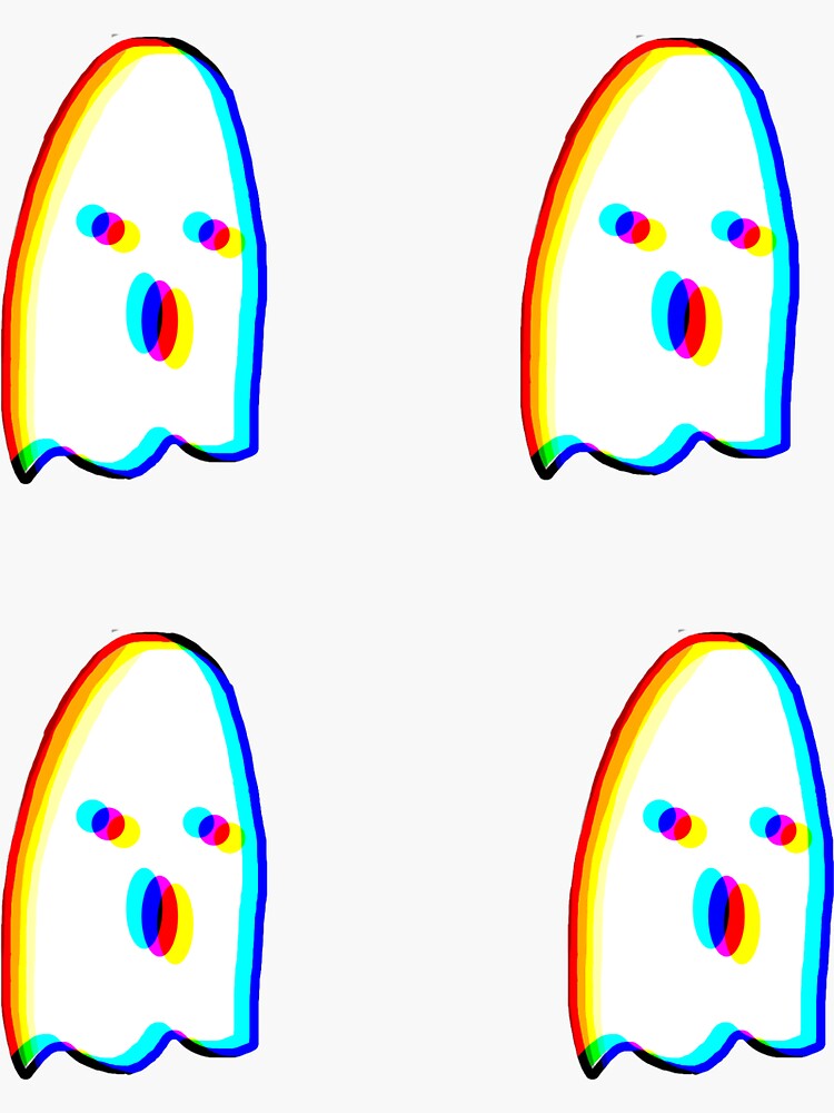 "friendly ghosts pack (3D)" Sticker by stickerseason | Redbubble