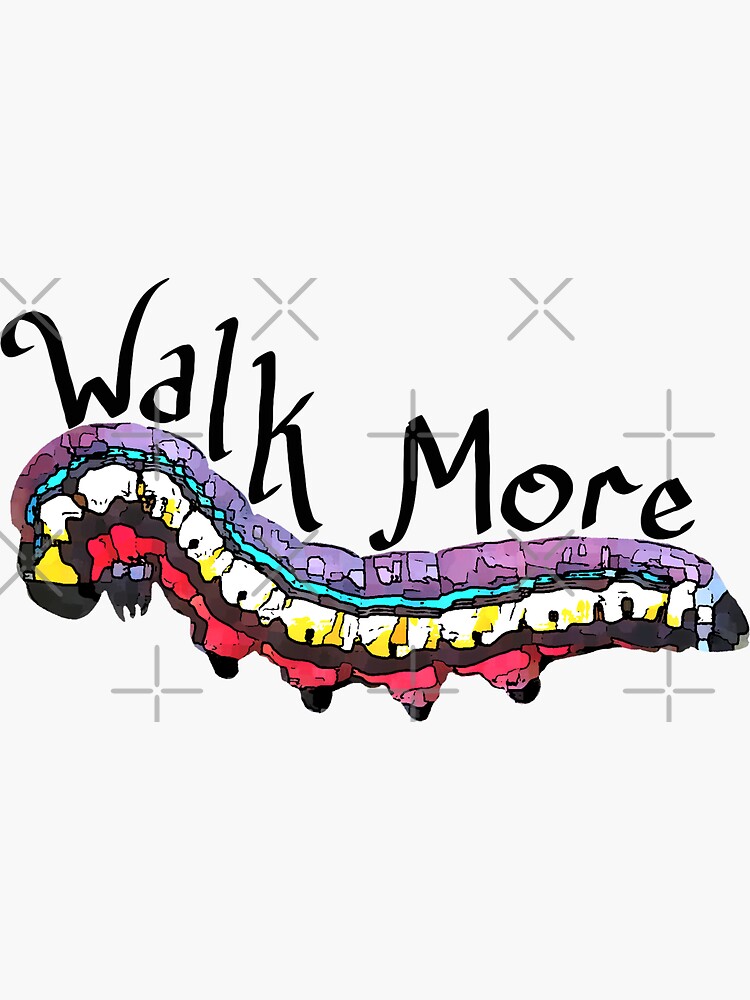 "Walk More Logo" Sticker for Sale by erimedle | Redbubble