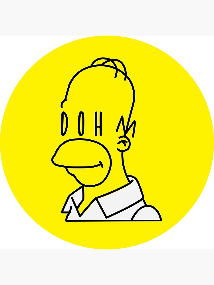 "Homer Doh Design yellow" Poster by Pappistore | Redbubble