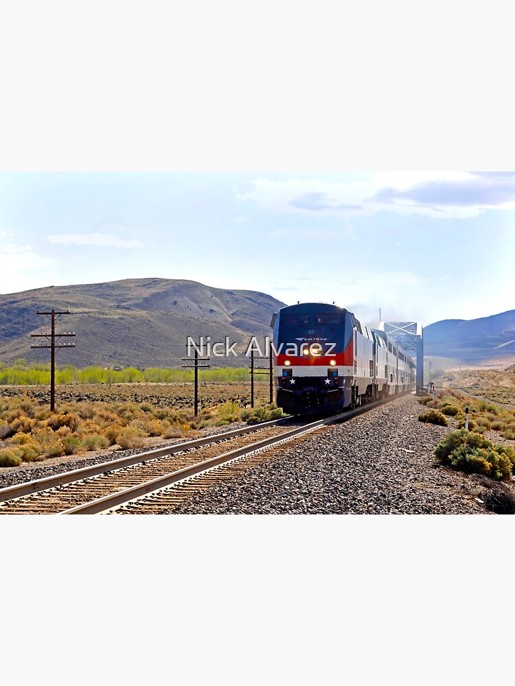 "Amtrak California Zephyr in Nevada" Sticker by nickalvarez189 | Redbubble