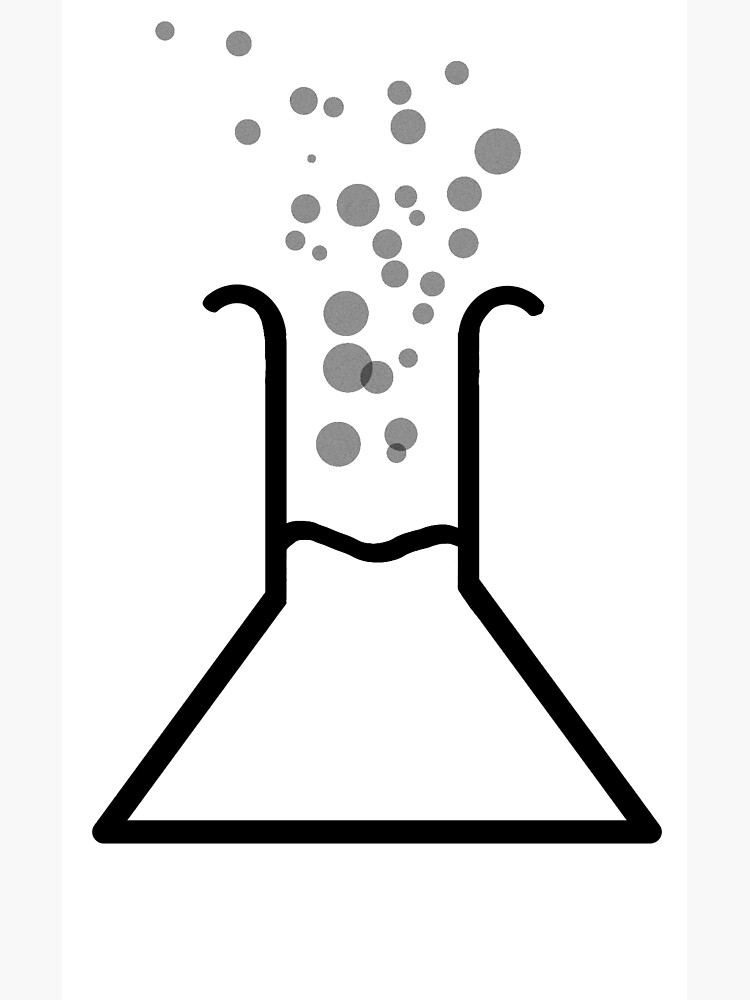 "Conical flask chemistry design" Sticker for Sale by dinotreasures ...