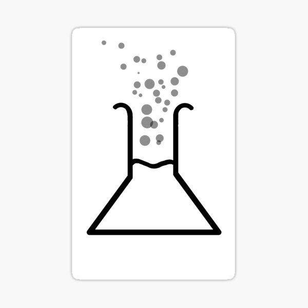 "Conical flask chemistry design" Sticker for Sale by dinotreasures ...