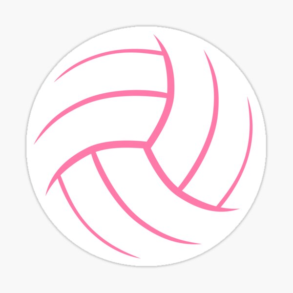"minimal pink girls volleyball" Sticker for Sale by katzdzynes | Redbubble