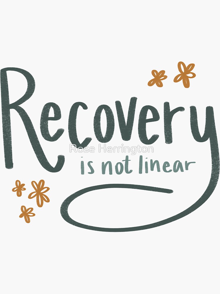 "Recovery is Not Linear" Sticker for Sale by eburns6 | Redbubble