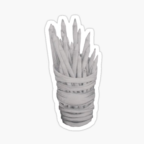 "Black and White Drawing Pencils" Sticker by gabessadesigns | Redbubble