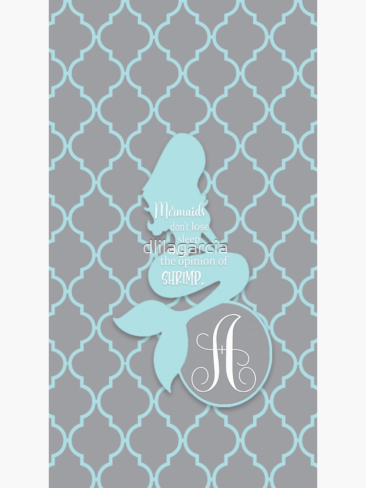 "Mermaid Custom Initial " Sticker for Sale by dlilagarcia | Redbubble