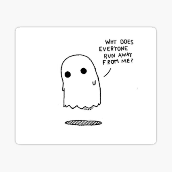 "Sad Ghost" Sticker for Sale by Lillianfmb | Redbubble