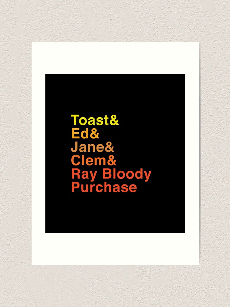 "Toast of London Character Names" Art Print for Sale by The-Keepers ...