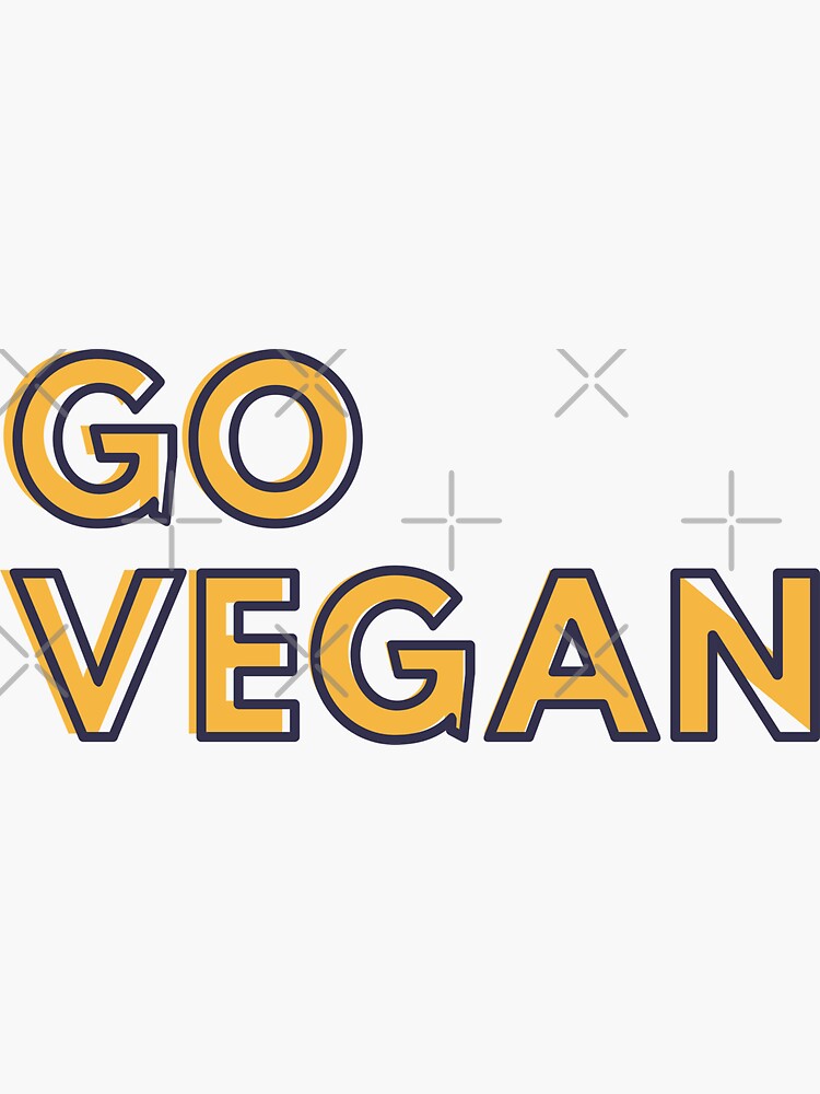 "Go Vegan" Sticker for Sale by VeganChica | Redbubble