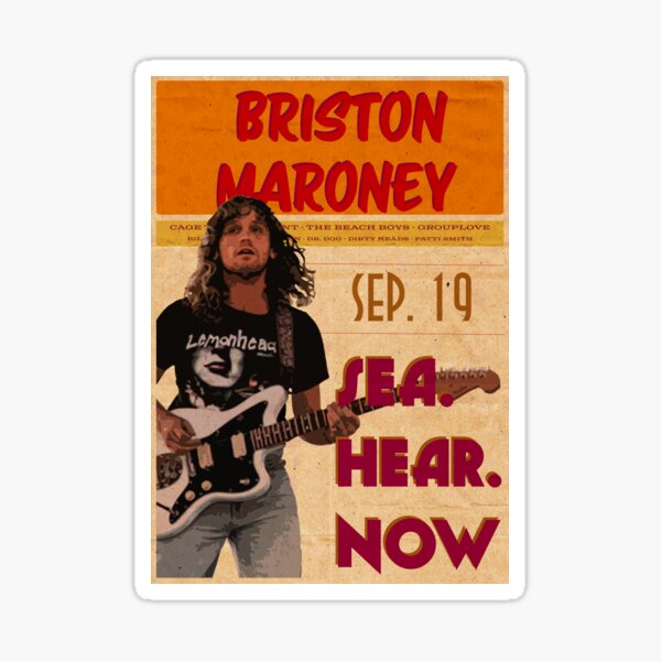 "Briston Maroney vintage looking music festival poster" Sticker by ...
