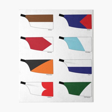 "Ivy League Rowing Crew Club Team Oars Blades" Art Board Print by ...