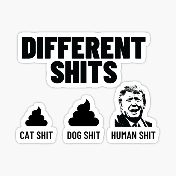 "Different Shits" Sticker for Sale by razvigod | Redbubble