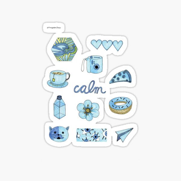 "blue vsco sticker pack" Sticker for Sale by ArtGratiaAsh | Redbubble