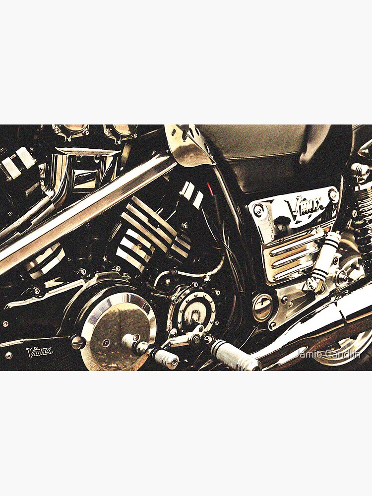 "Classic Vehicles - Yamaha VMAX Engine" Framed Art Print for Sale by ...