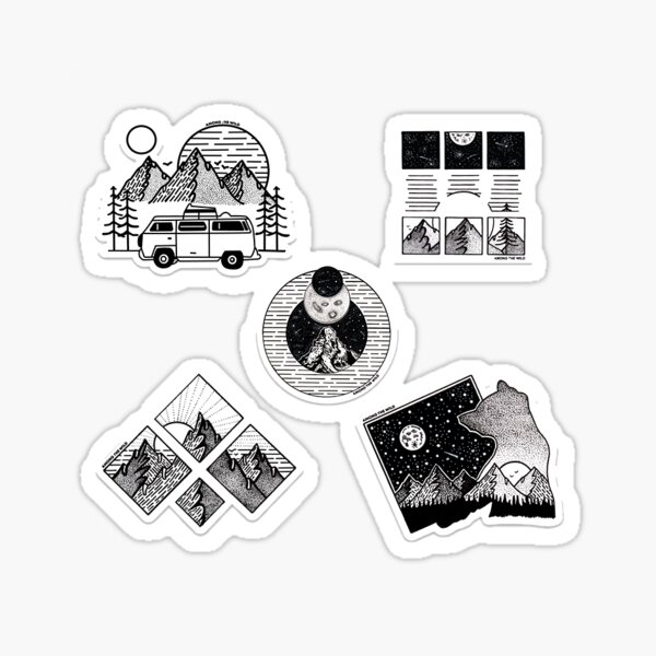 "black sticker pack" Sticker for Sale by ArtGratiaAsh | Redbubble