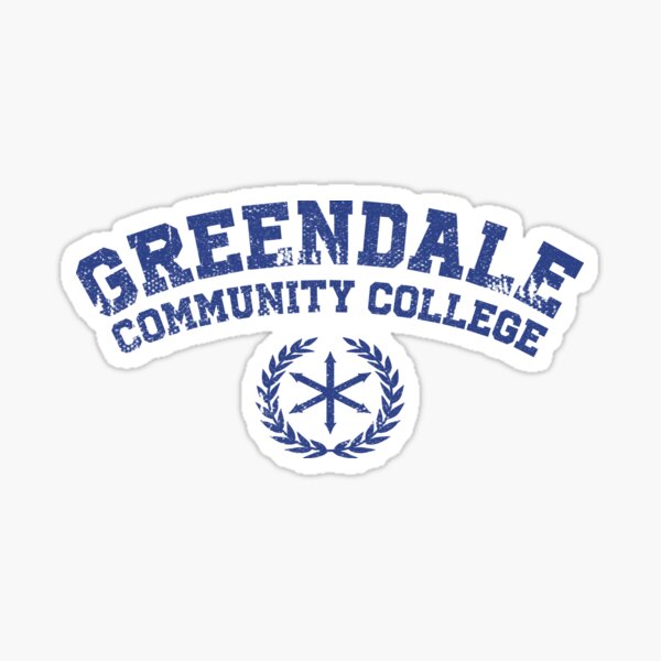 "Greendale Community College" Sticker for Sale by Eros31011986 | Redbubble