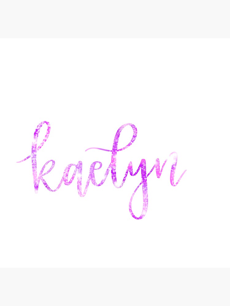 "pink glitter kaelyn name sticker" Sticker by kkmashburn | Redbubble