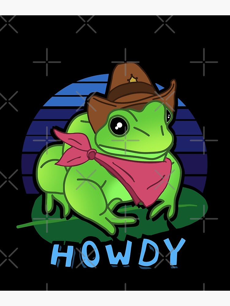 "Aesthetic Howdy Cowboy Frog " Poster by FandomizedRose | Redbubble