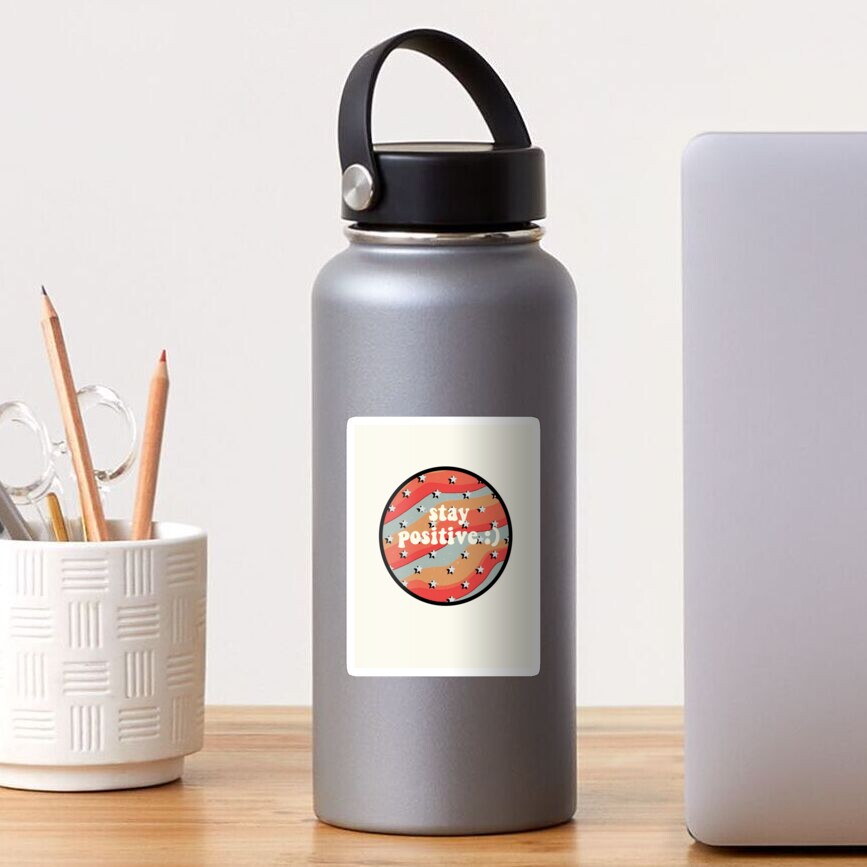 "stay positive aesthetic sticker :)" Sticker for Sale by ...