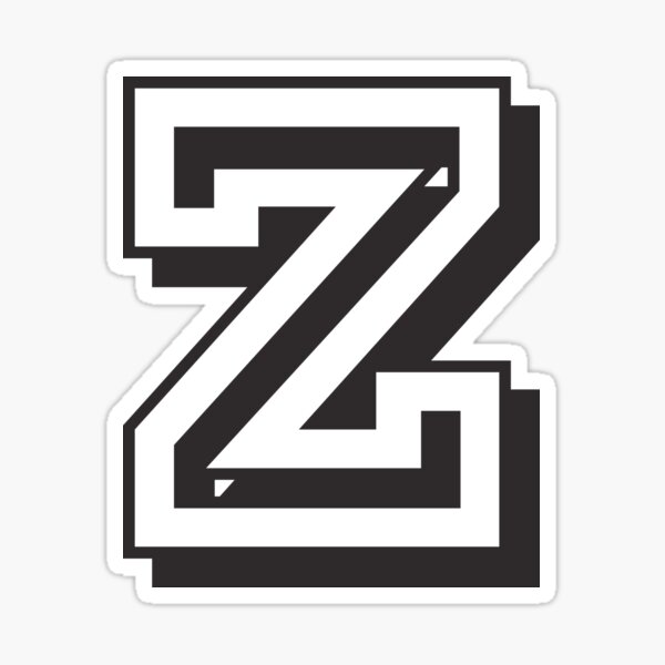 "Letter Z in college font from University Uni USA" Sticker for Sale by ...
