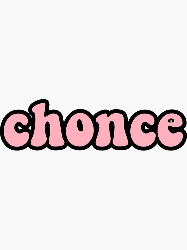 "pink chonce" Sticker for Sale by jackalltimelow | Redbubble