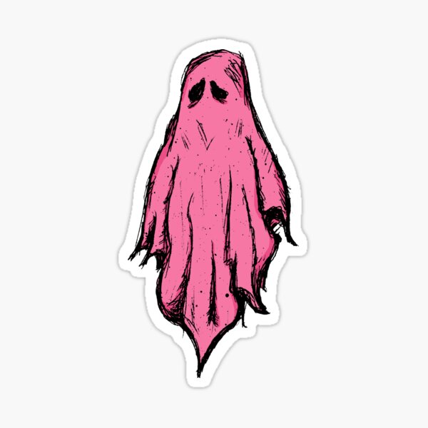 "Strawberry Ghost Pink Halloween Phantom" Sticker for Sale by ...