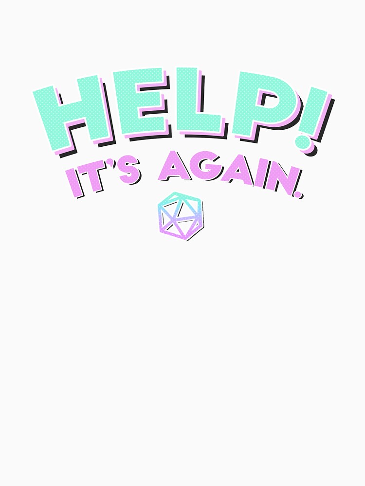 "Help! It's Again (Pink/Purple V2)" Essential T-Shirt for Sale by ...