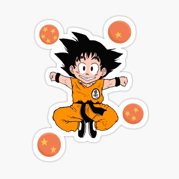 "Kid Goku" Sticker by YuyuDarryking | Redbubble