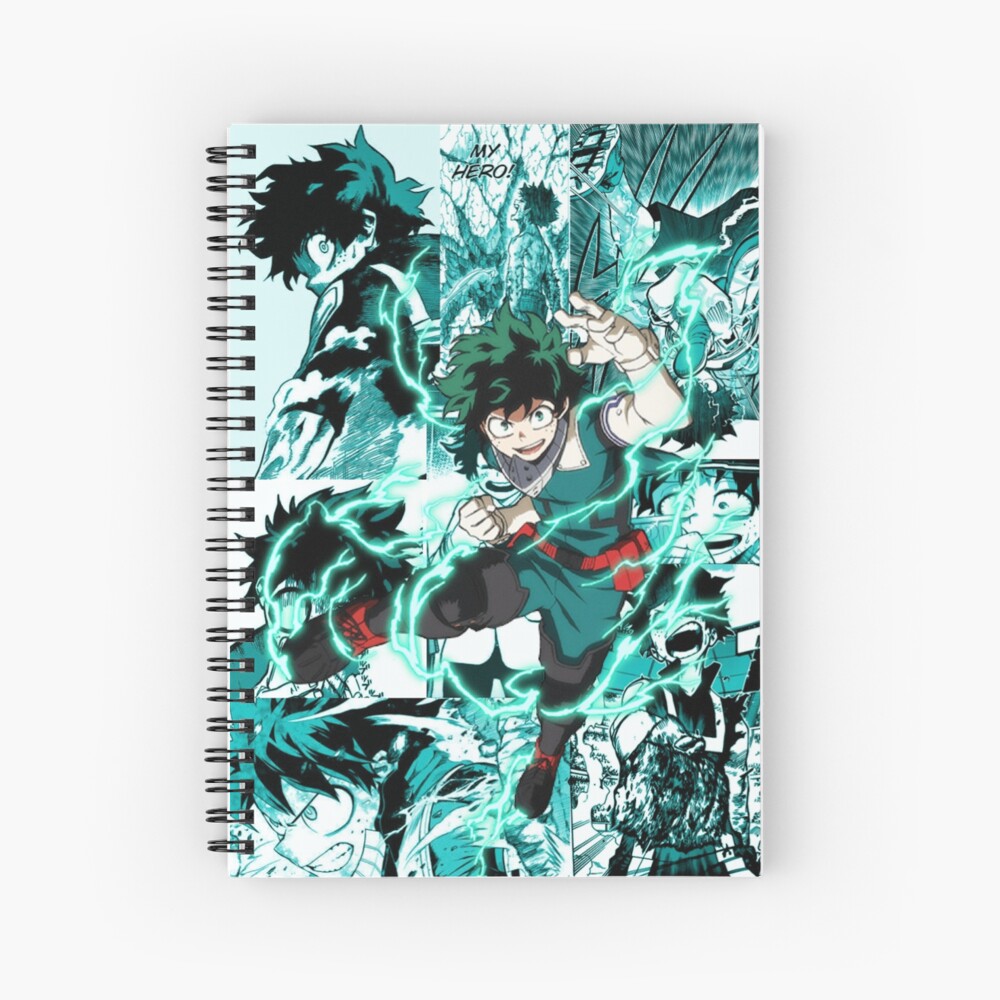 "Izuku Midoriya Manga Collage" Spiral Notebook for Sale by OtakuDoodads ...