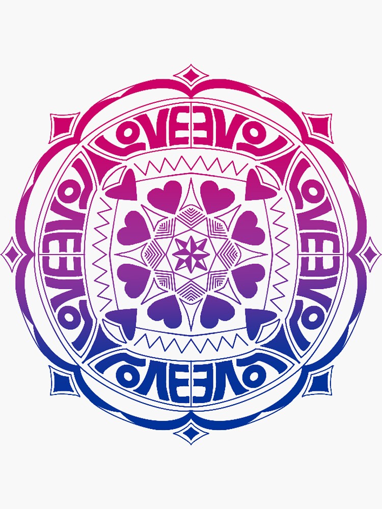 "Bi Pride Mandala" Sticker for Sale by nats-designs | Redbubble