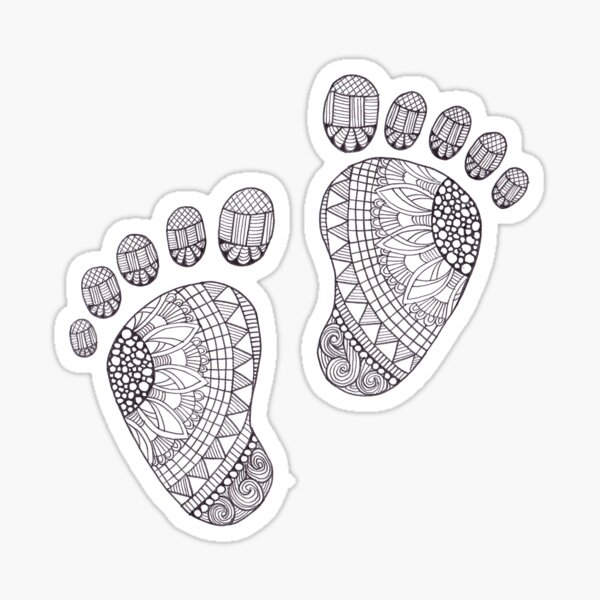 "Doodle feet" Sticker for Sale by Bake-my-Design | Redbubble