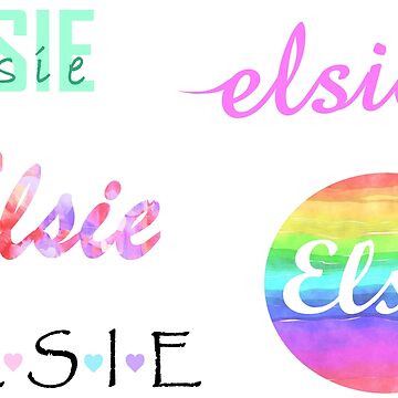 "Elsie name sticker pack" Sticker for Sale by tshirtsmash | Redbubble