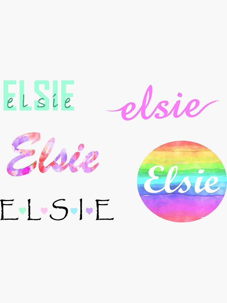 "Elsie name sticker pack" Sticker for Sale by tshirtsmash | Redbubble