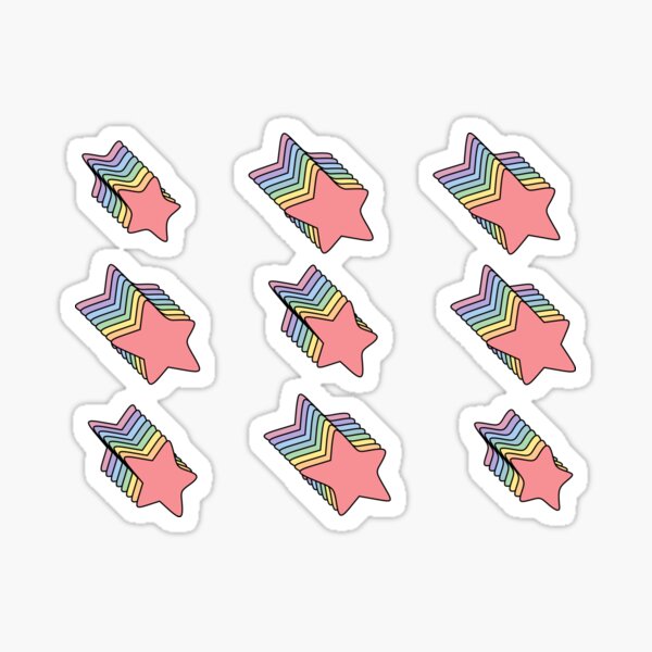 "Rainbow VSCO Stars" Sticker for Sale by crispcucumber | Redbubble