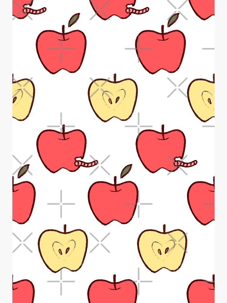 "Cute apples pattern original " Poster for Sale by Shycl0ud | Redbubble