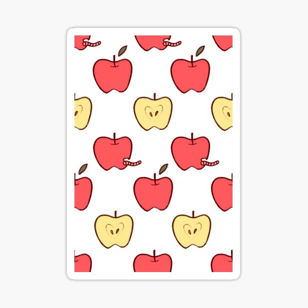 "Cute apples pattern original " Sticker for Sale by Shycl0ud | Redbubble