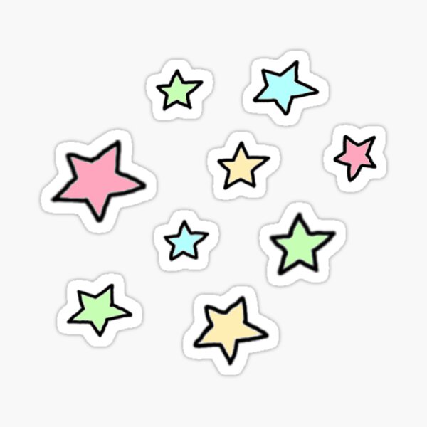 "Colored star sticker pack" Sticker for Sale by -ACdesigns- | Redbubble