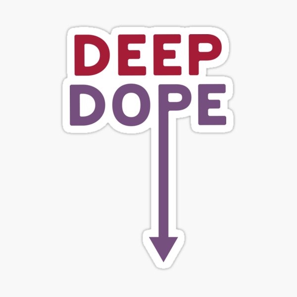 "Anime Deep Dope Logo" Sticker by realishkyle | Redbubble