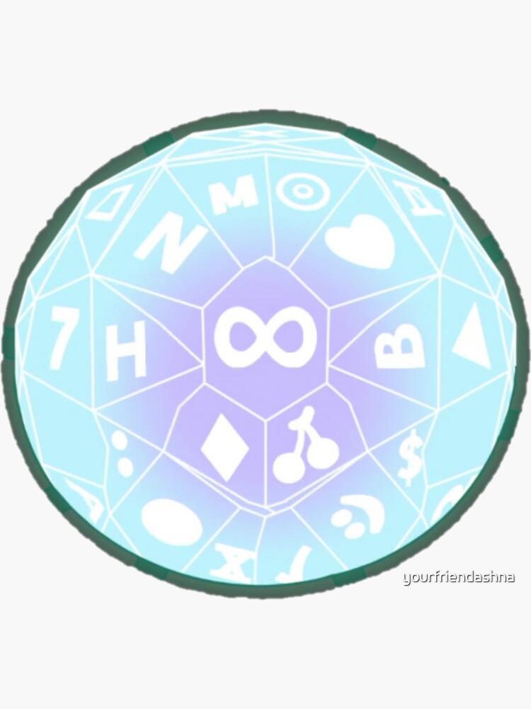 "infinity sided die" Sticker for Sale by yourfriendashna | Redbubble