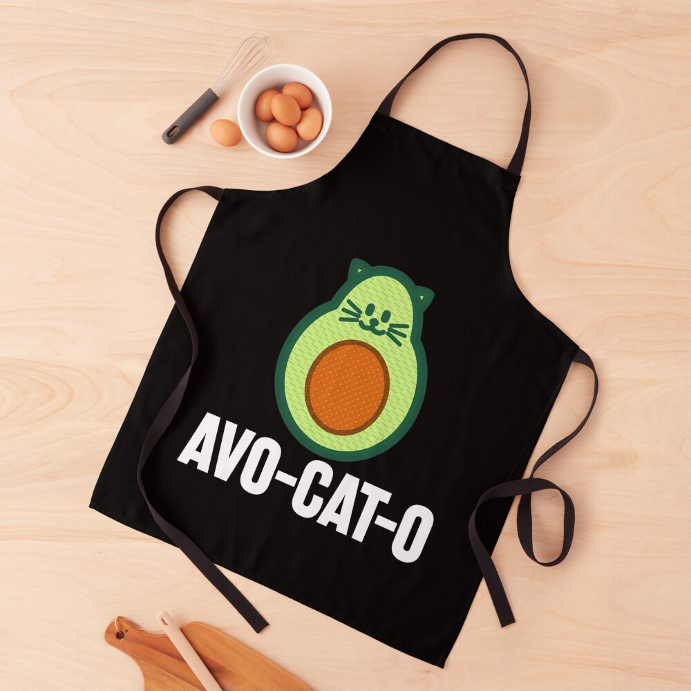"Avo-cat-o - Avocado-Katzenwortspiel" Schürze von dylanxh | Redbubble