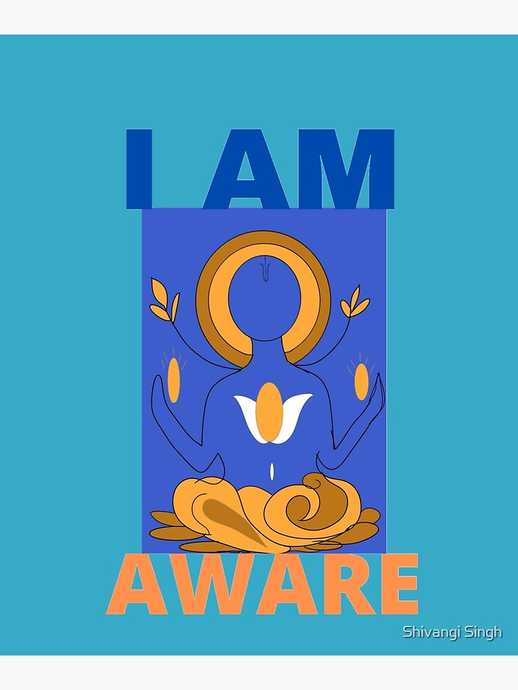 "Yoga I Am Aware" Poster for Sale by Haribol6 | Redbubble