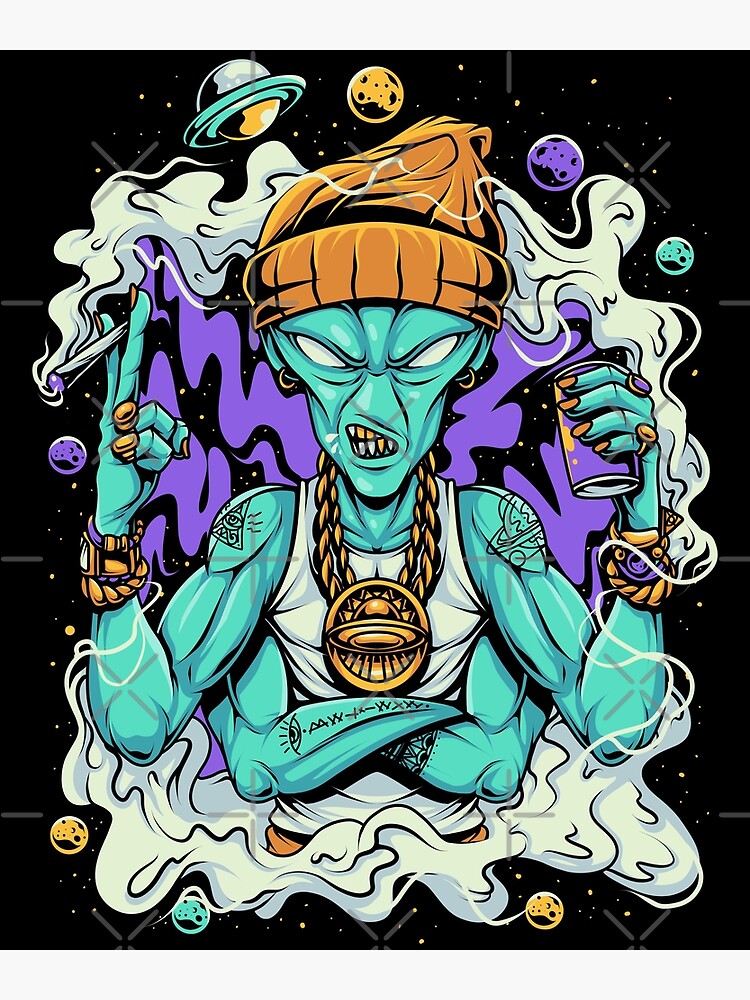 "Gangster Alien" Poster by Meliafroggy | Redbubble