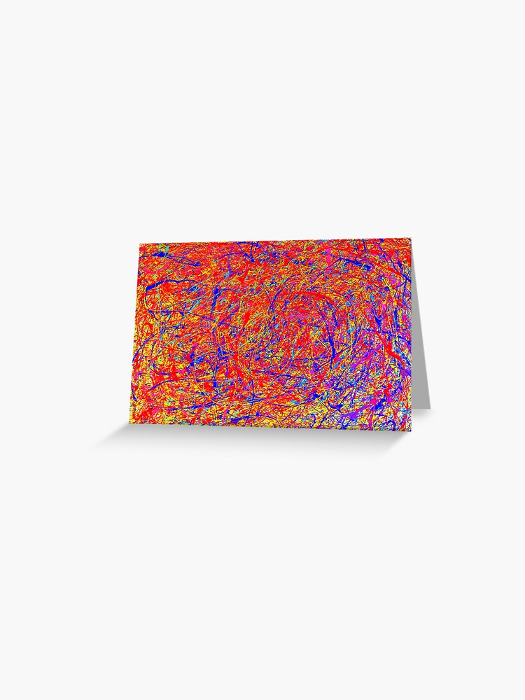 "Abstract Jackson Pollock Style Color " Greeting Card for Sale by ...