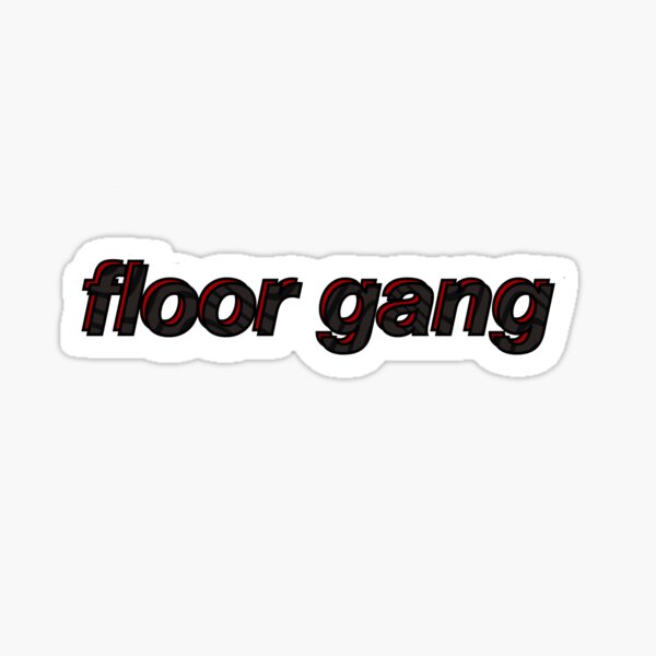 "Floor Gang PewDiePie -Red and Black waves" Sticker by olivia-madden ...