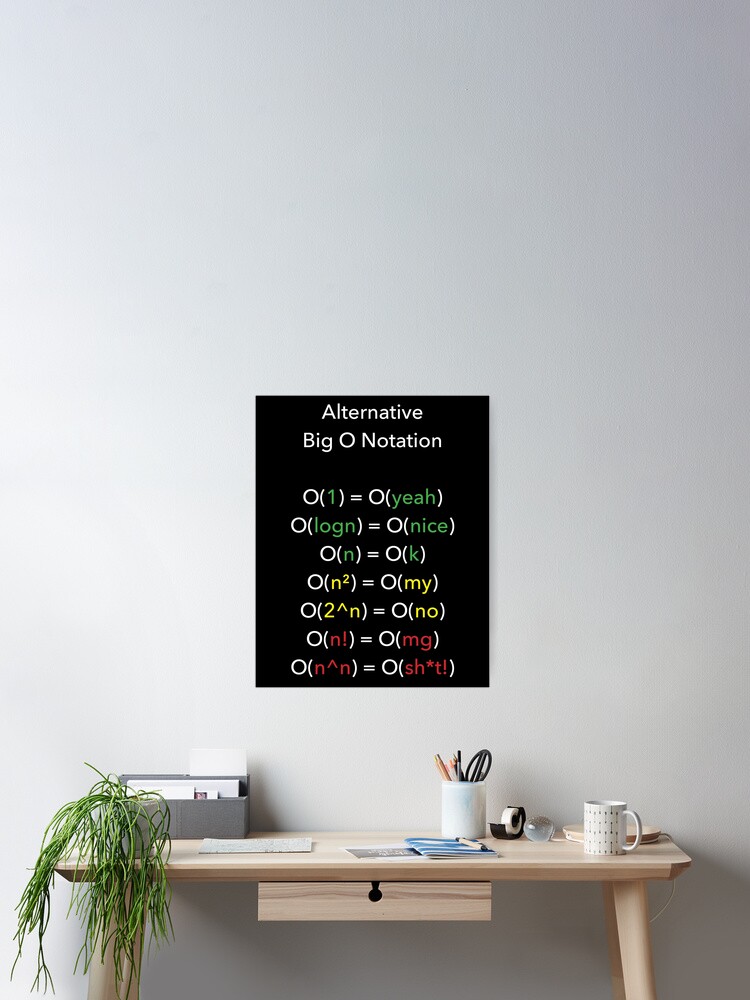 "Alternative Big O Notation (with title)" Poster for Sale by quanticdev | Redbubble