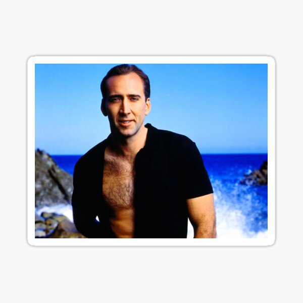 "nicolas cage" Sticker for Sale by bananabananaban | Redbubble