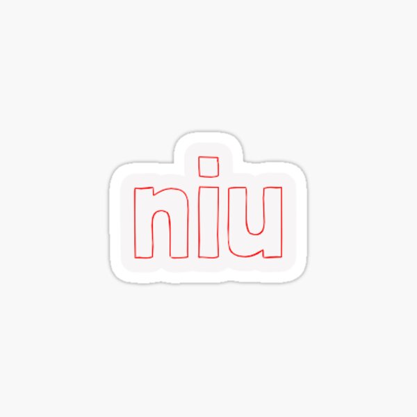 "niu" Sticker for Sale by maddielowery | Redbubble