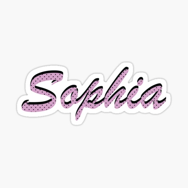 "Sophia" Sticker for Sale by 1PointlessPeach | Redbubble