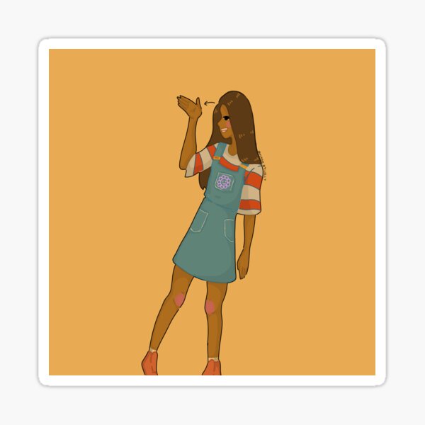 "Girl waving hello!" Sticker for Sale by Madebylolly | Redbubble