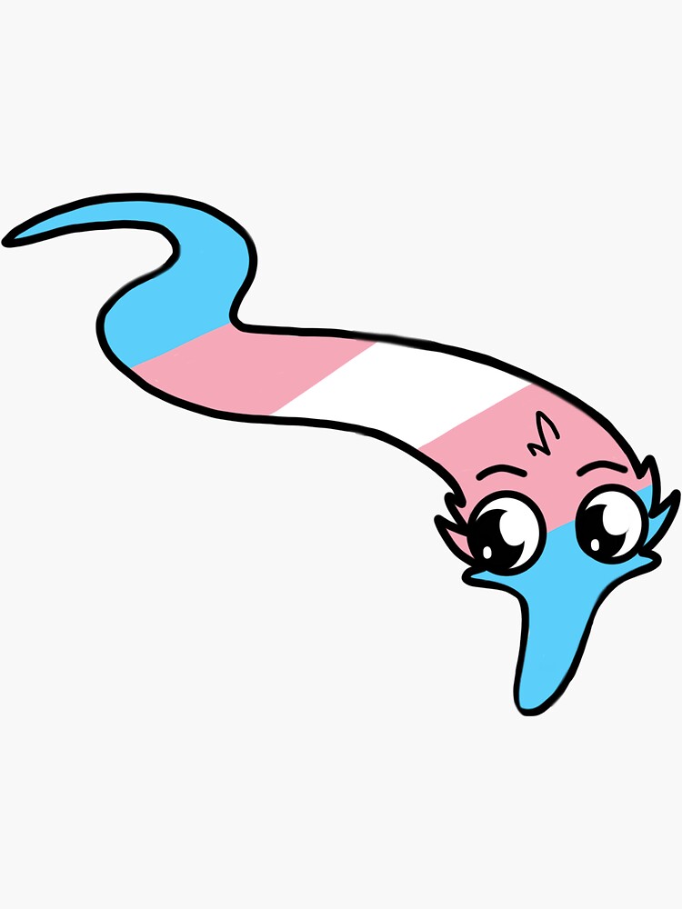 "Trans pride worm" Sticker for Sale by BobaPuma | Redbubble